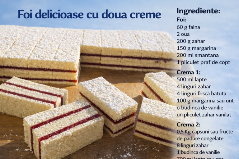 Foi delicioase cu doua creme- Trebuie incercate macar o data, gustul ...