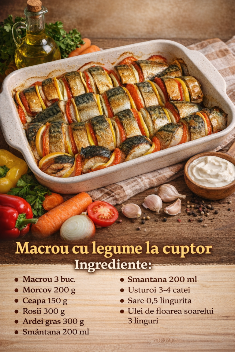 Macrou cu legume la cuptor- Continut ridicat de proteine si un minim de ...