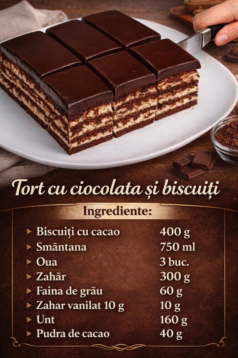 Tort cu ciocolata si biscuiti- Simplu si foarte gustos ...